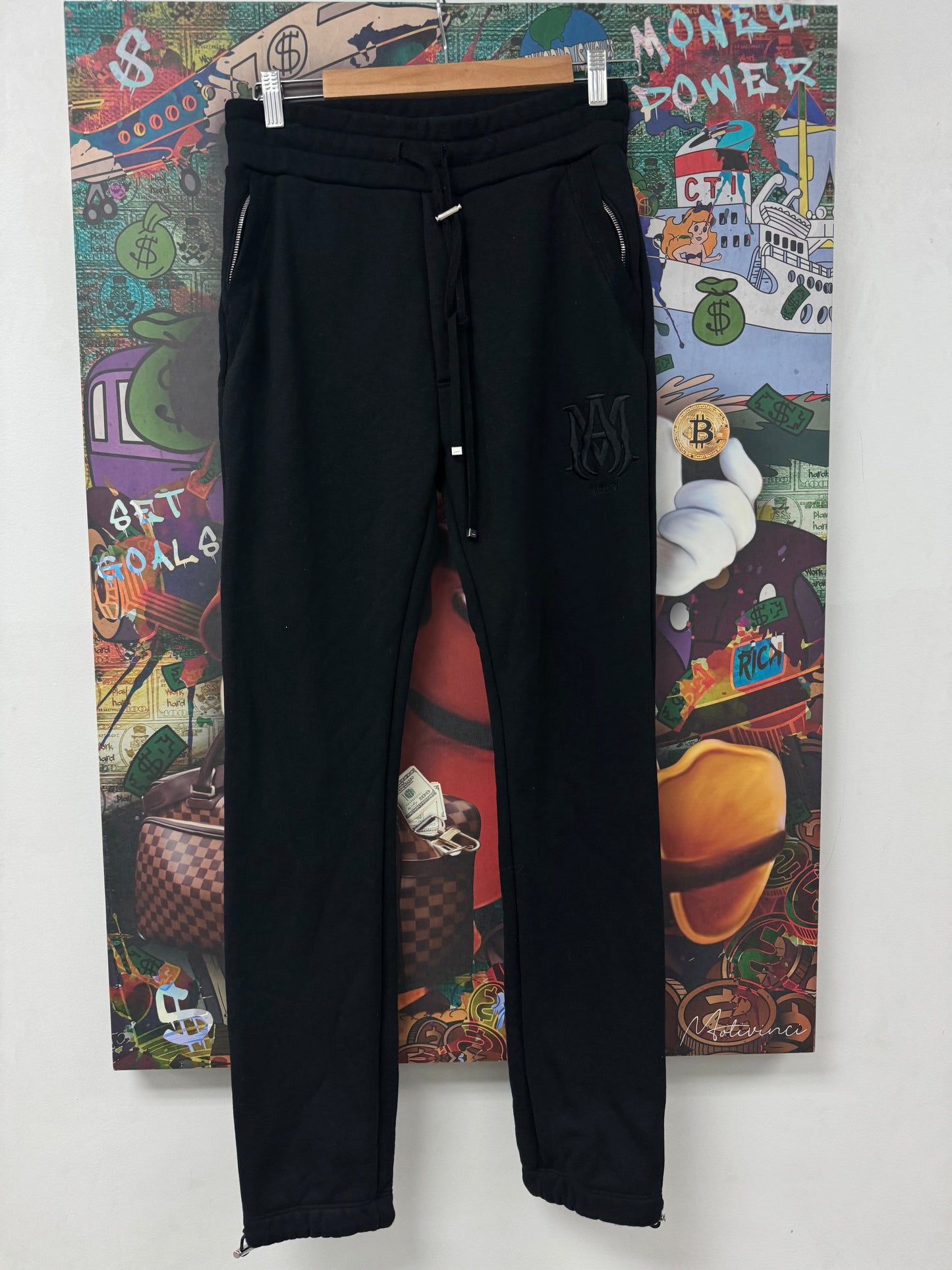 Amiri MA Logo Sweats Black Black Used XS N/A – Chamber 13