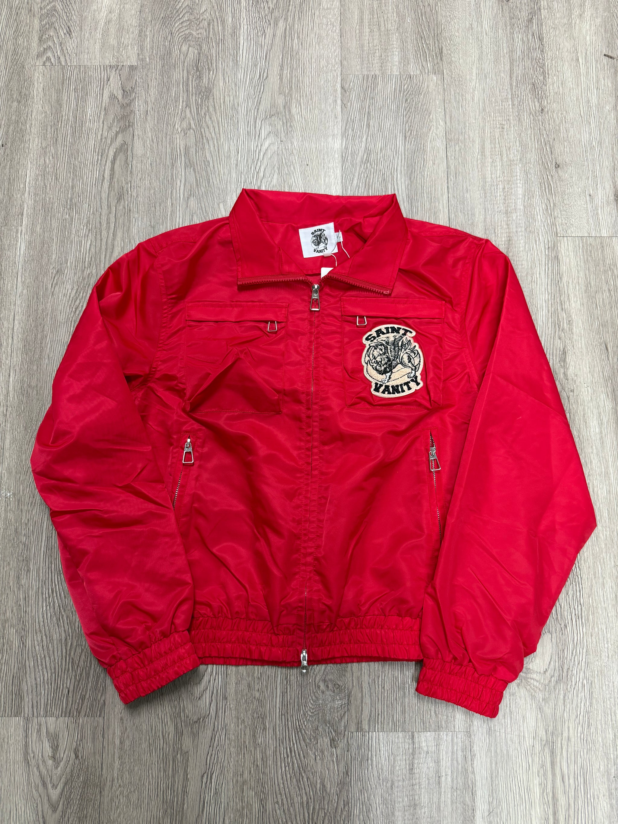 Saint Vanity Cargo Nylon Red Jacket