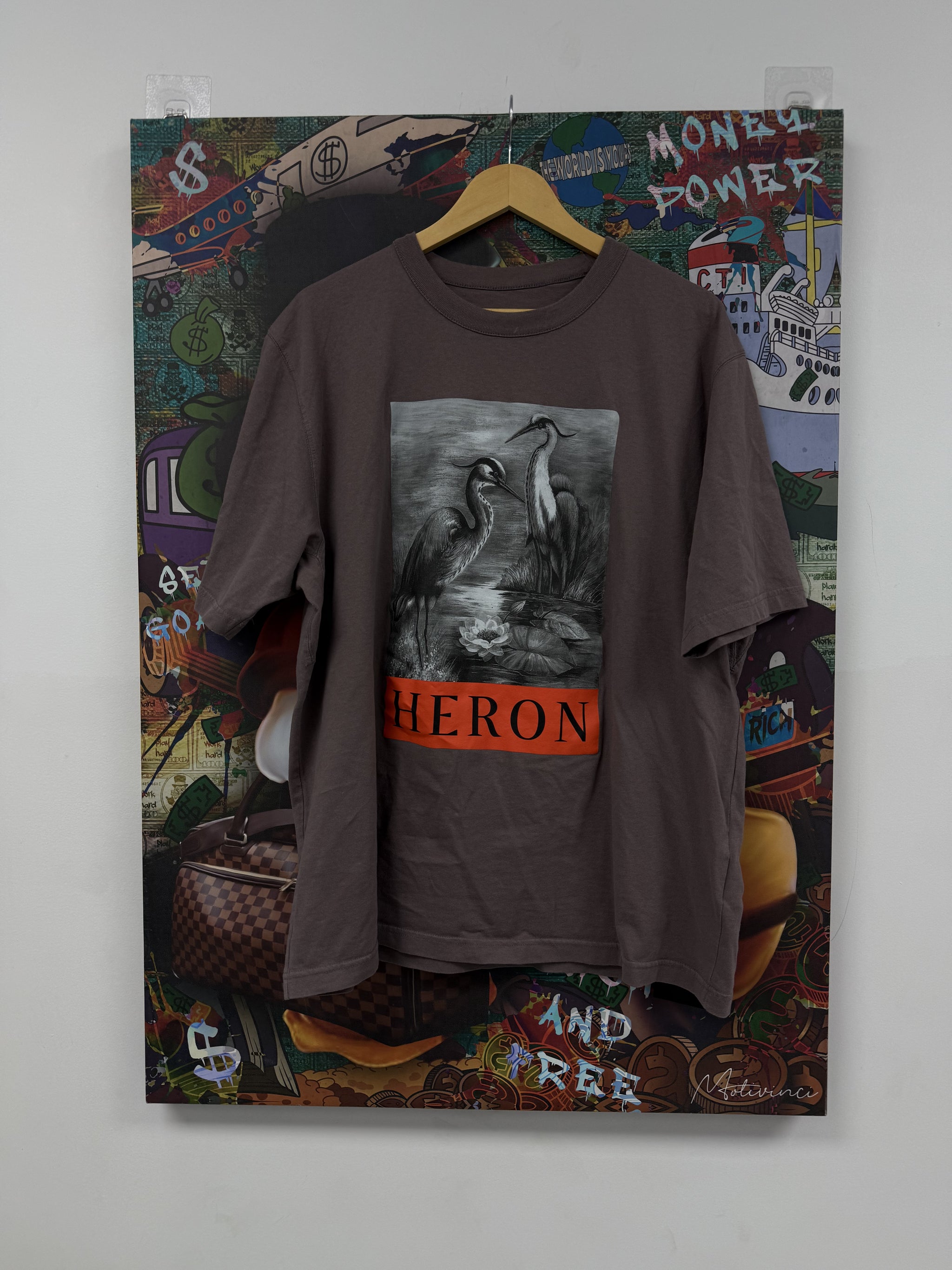 Heron Preston Swan Taupe Tee