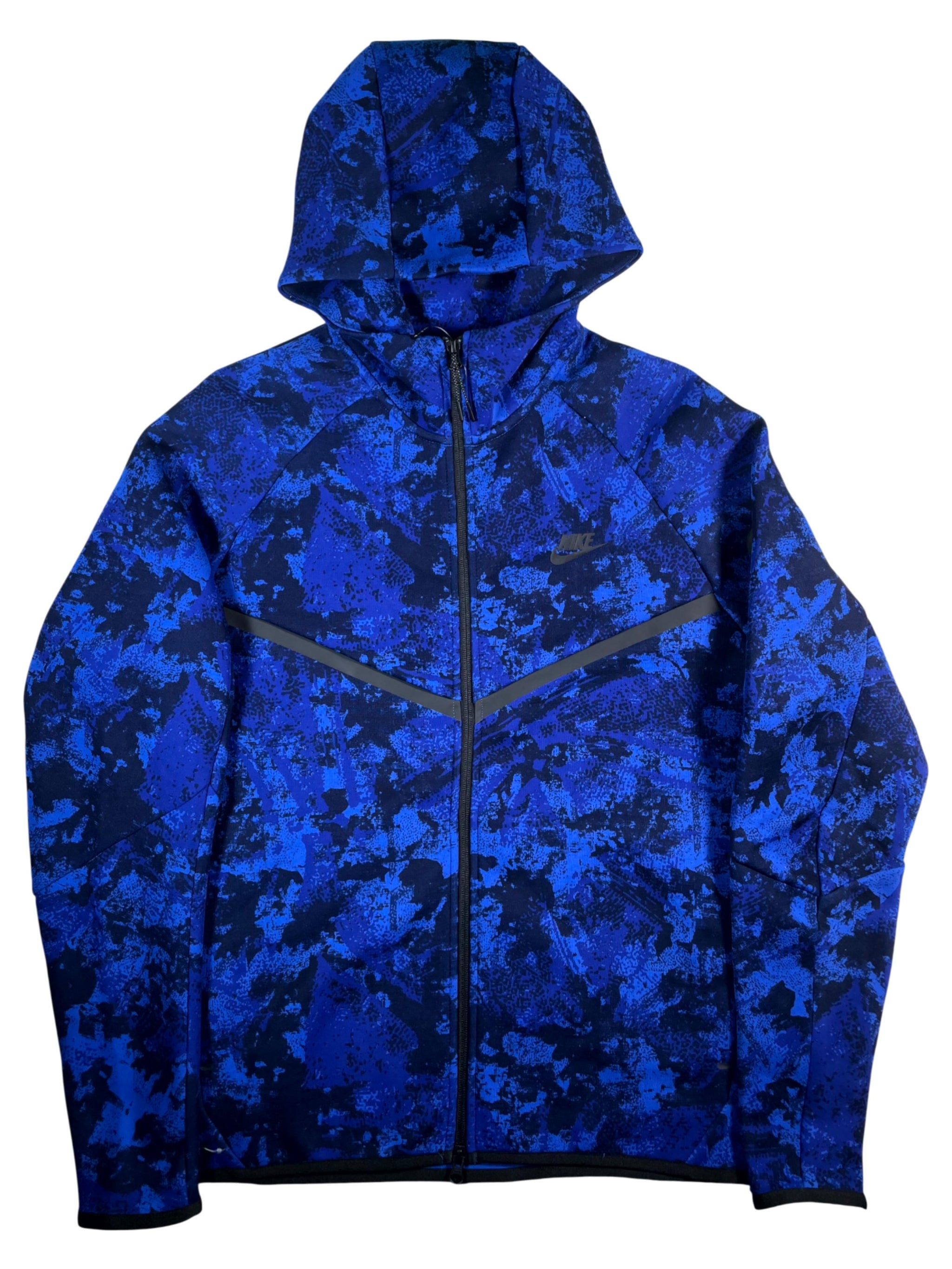 Nike Camo Tech Zip Up Blue Hoodie